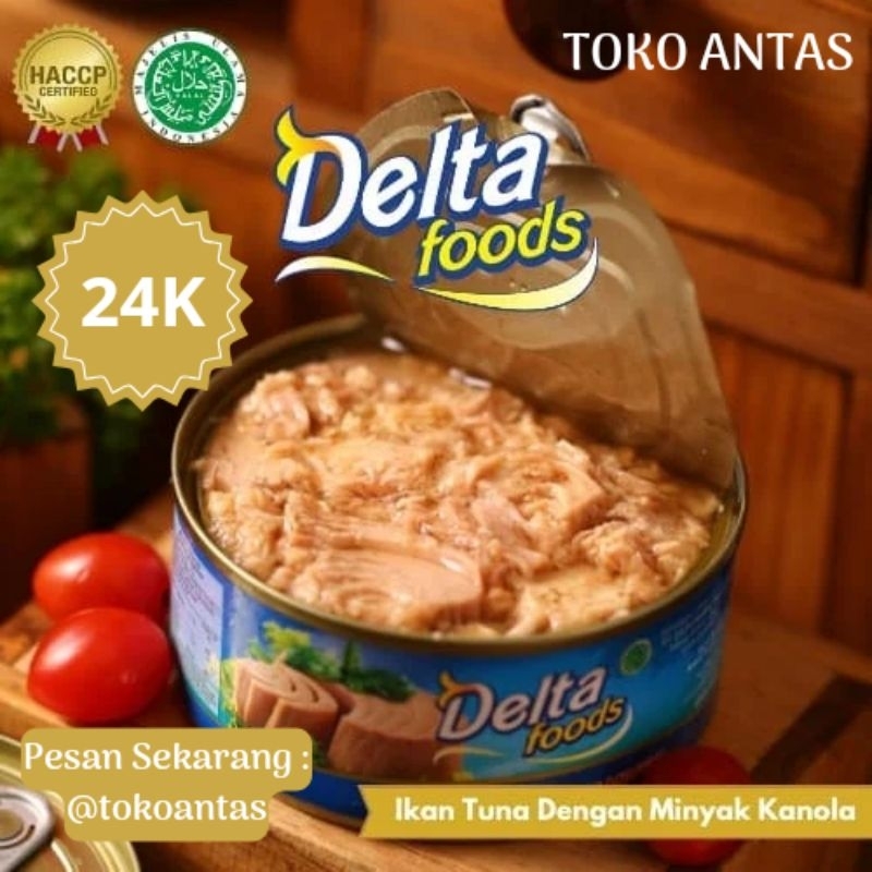 Jual Delta Foods Ikan Tuna dengan Minyak Kanola 165gr | Shopee Indonesia