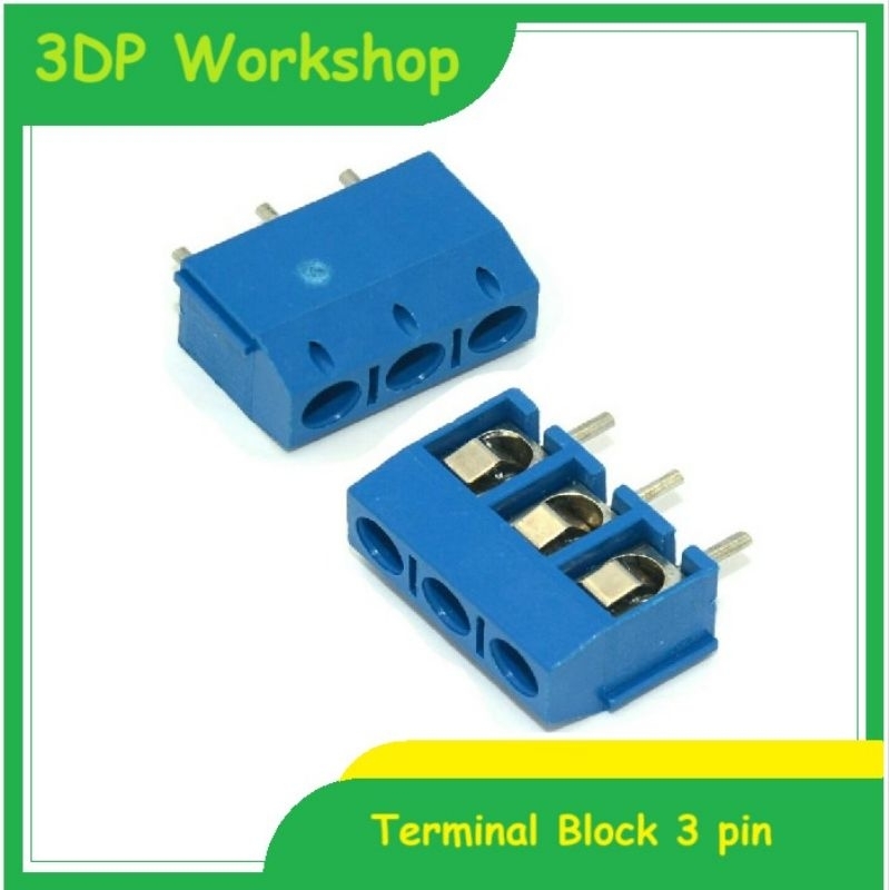 Jual Terminal block 3 pin PCB Block 3p pitch 5mm | Shopee Indonesia