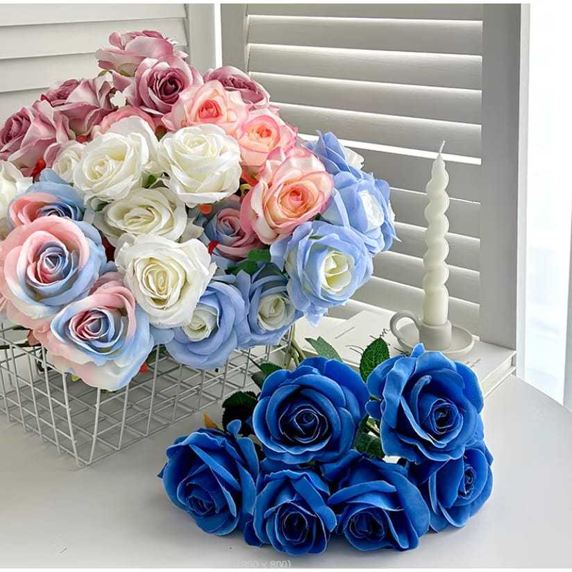 Jual Bunga Mawar Palsu/imitasi bunga/harga per 1 tangkai/dekorasi ...