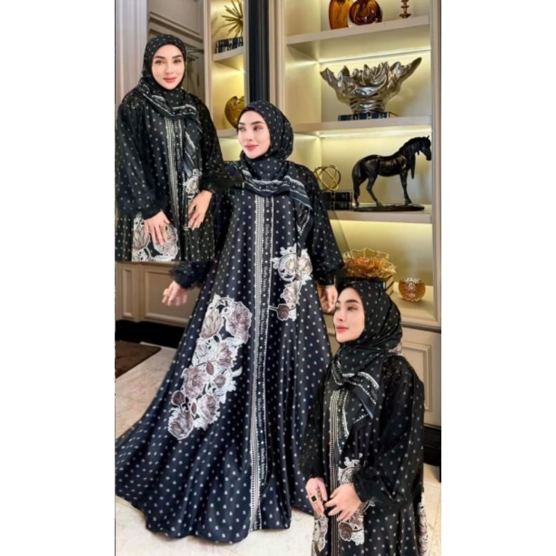 Jual GAMIS SETHIJAB TILE MONOGRAM HTM SHELLASAUKIA | Shopee Indonesia