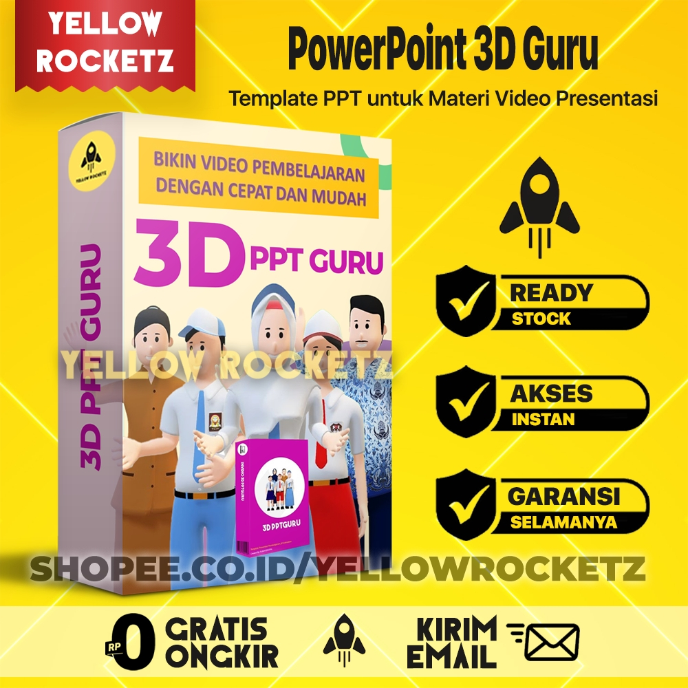 Jual TEMPLATE 3D POWERPOINT GURU - 3D PPT Presentasi Pengajaran Guru ...