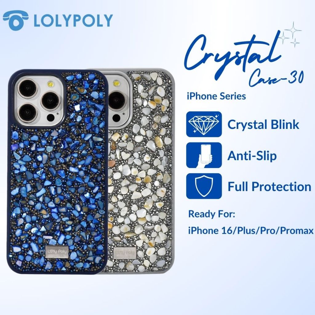 Jual Lolypoly Crystal Diamond Bling Case iPhone 16 Pro Max Plus series ...