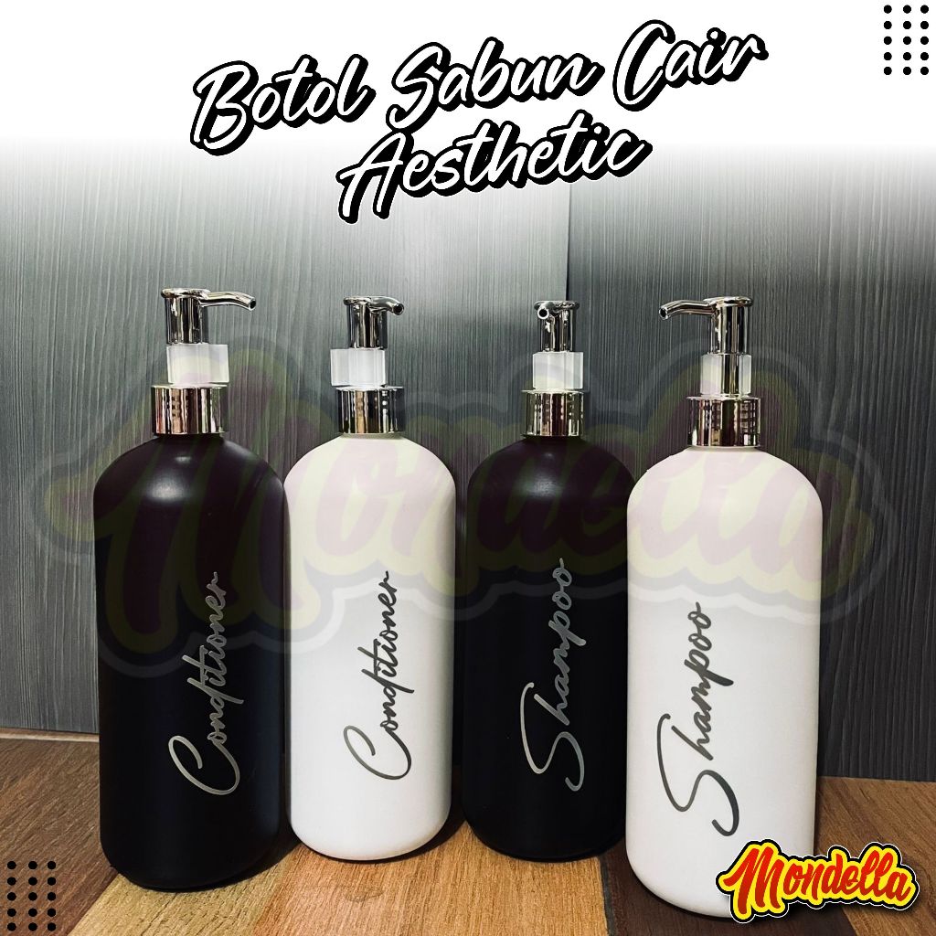 Jual Botol Reffil Sabun Shampo Aesthetic Doff Luxury Gold Silver 500ml ...