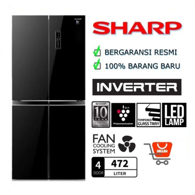Jual kulkas side by side sharp SJ-IF51PG-BK inverter garansi resmi 10 ...