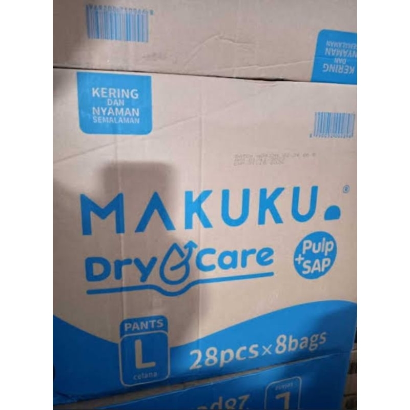 Jual MAKUKU DRYCARE PANTS NB44/S38/M30/L28/XL24/XXL22 (1 KARTON ISI 8 ) | Shopee Indonesia