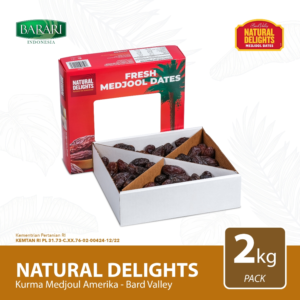 Jual NATURAL DELIGHTS Kurma Medjool Amerika Bard Valley 2Kg Premium ...