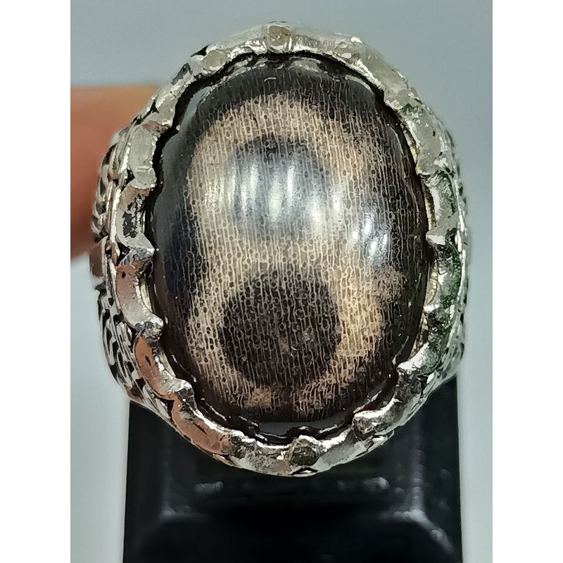 Jual Cincin Batu Posil Galih Kelor Motip Angka 8 , Natural | Shopee ...