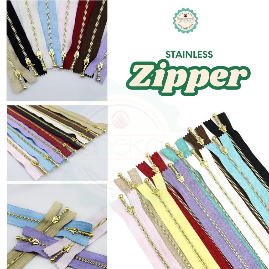 Jual KATALOG - Risleting Besi Kait Bulat No. 3 / Stainless ZIpper DIY ...