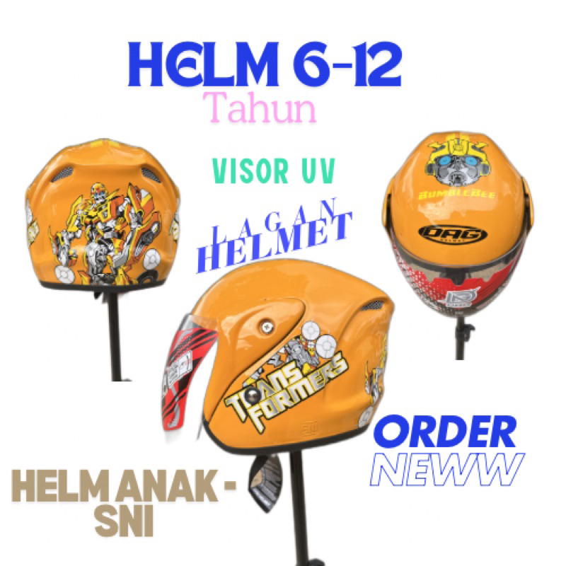 Jual Helm Anak Junior Jumbo Merek DAG - Helm Anak Motof Cewek Karakter ...