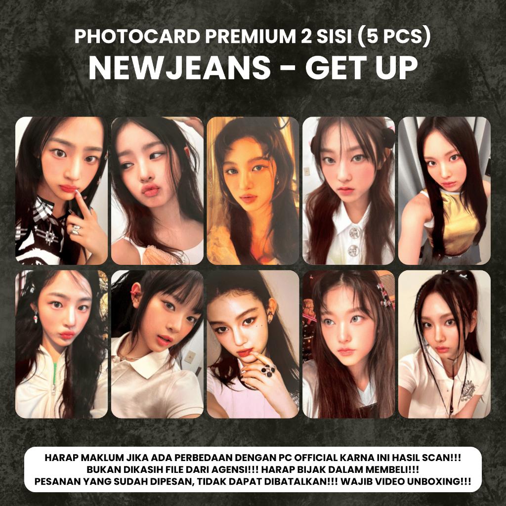 Jual REPLIKA PHOTOCARD NEW JEANS GET UP - Unofficial Photocard New ...