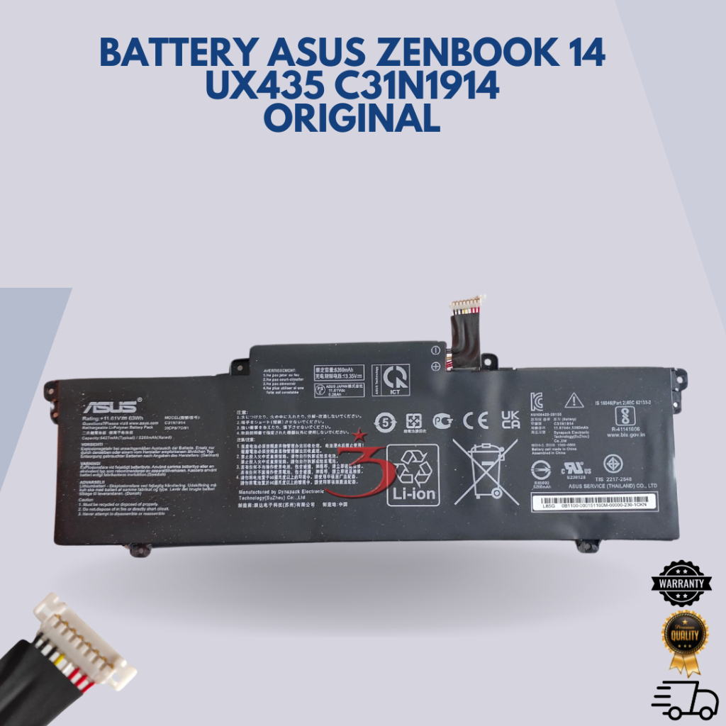 Jual Baterai Asus ZenBook 14 C31N1914 UX435 UX435EA UX435EAL UX435EG ...