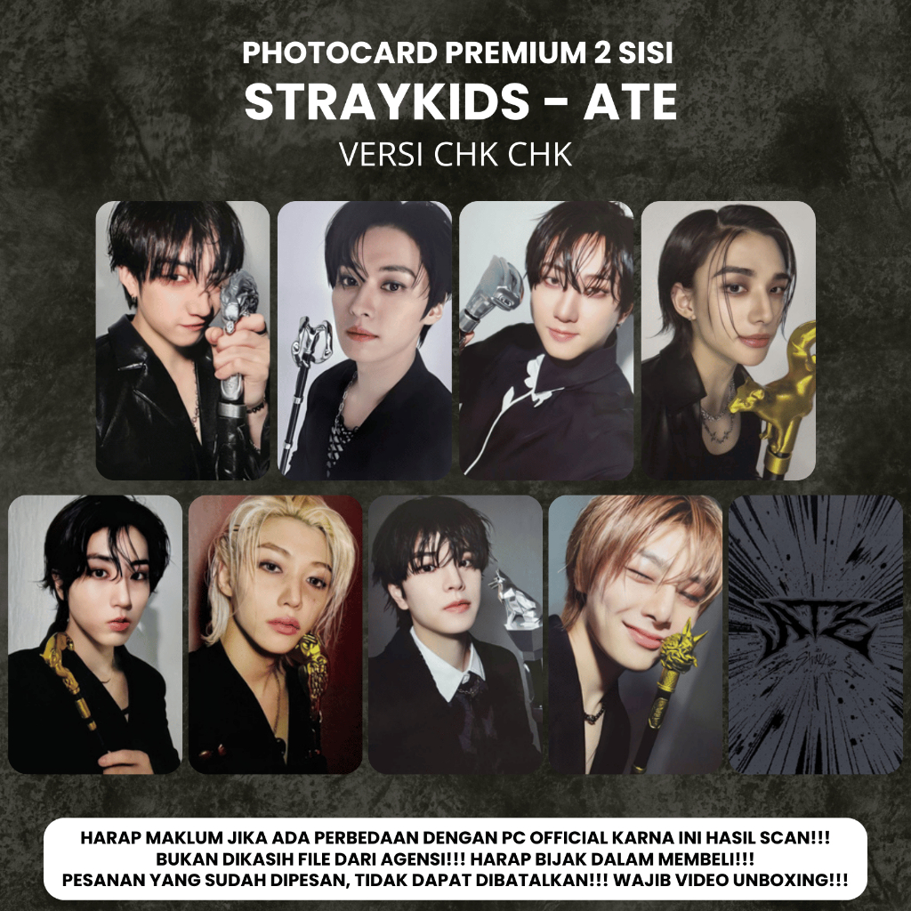 Jual REPLIKA UNOFFICIAL PHOTOCARD STRAY KIDS ATE | Shopee Indonesia