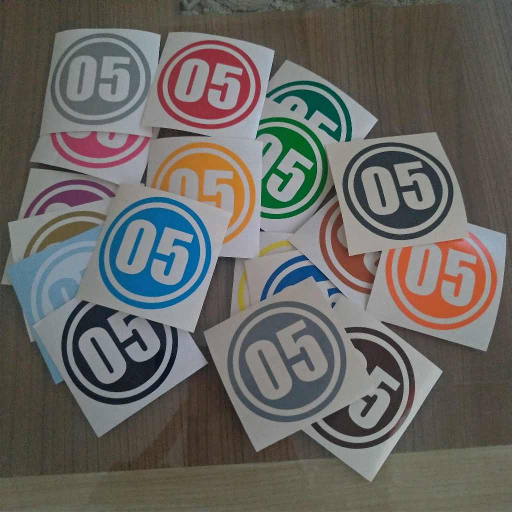 Jual STIKER UKURAN DIAMETER 8 CM LABEL NOMOR URUT MODEL ANGKANYA BOLONG ...