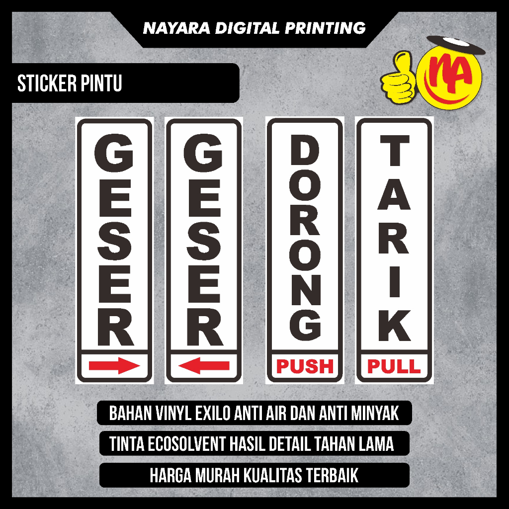 Jual Stiker pintu kaca geser dorong/stiker geser/stiker dorong/stiker ...