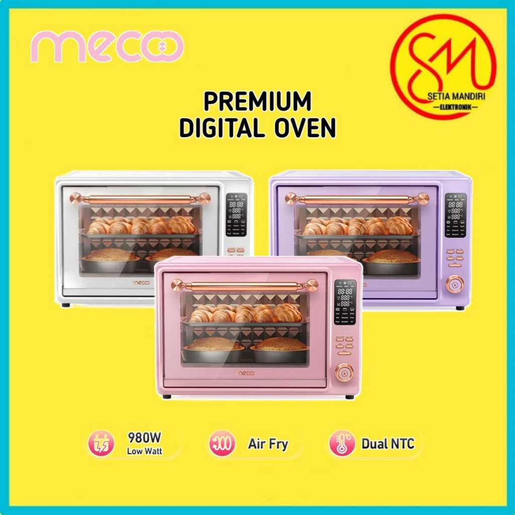 Jual MECOO Aesthetic Premium Digital Oven Listrik 980 Low Watt 38 Liter ...