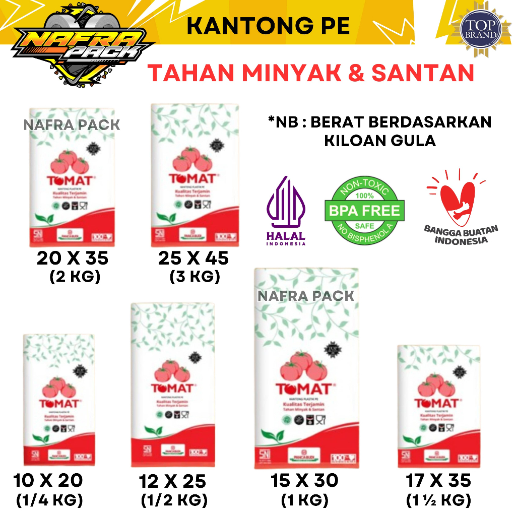 Jual Plastik PE Tomat 10x20 12x25 15x30 17x35 20x35 25x45 plastik ...