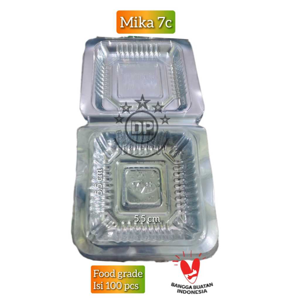 Jual MIKA KOTAK KECIL BENING UKURAN 7C TEMPAT MAKANAN KUE WADAH TAHU ...