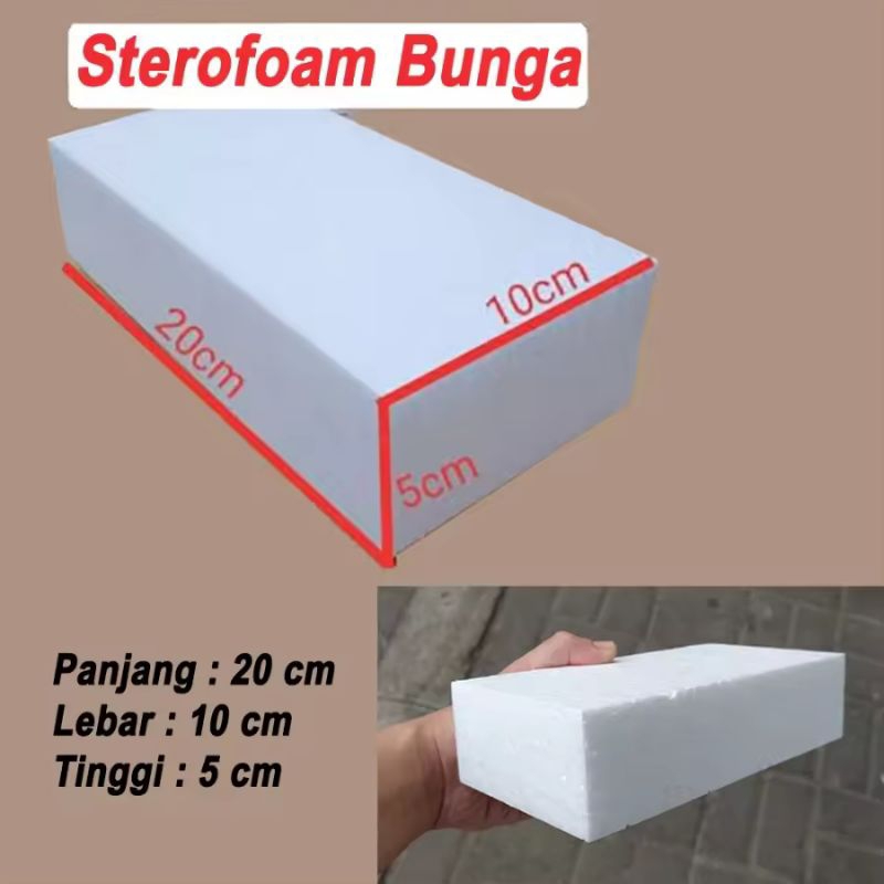 Jual Sterofoam / Styrofoam buket Bunga Panjang 20cm x 10cm 5cm | Shopee Indonesia