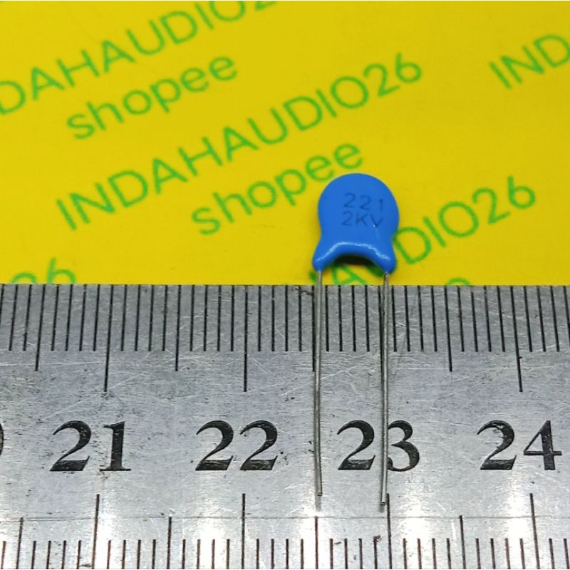 Jual ceramic disc capacitors 221 2kv 5mm 220pf 220p kapasitor keramik ...