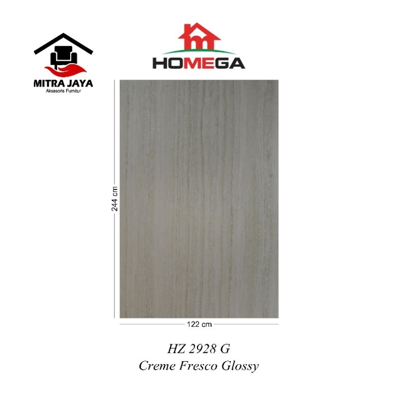 Jual HPL Homega HZ 2928 G Homega HPL Brown Creme Fresco Glosy HZ2928G ...