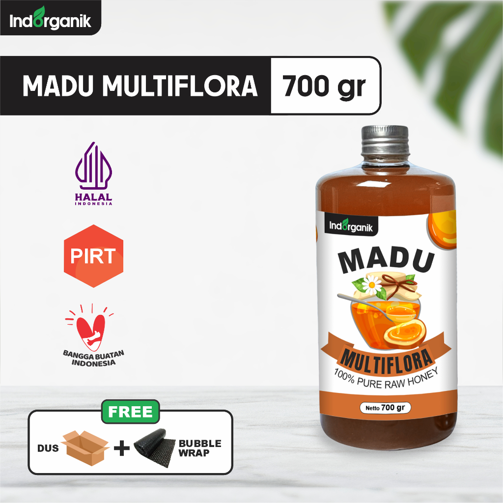 Jual INDORGANIK MADU MULTIFLORA 700GR - MADU ASLI 100% TANPA CAMPURAN ...