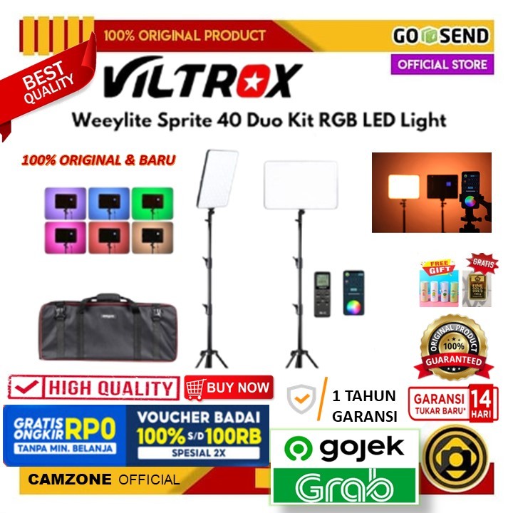 Jual Viltrox Weeylite Sprite 40 Duo Kit RGB Video LED Light | Shopee ...