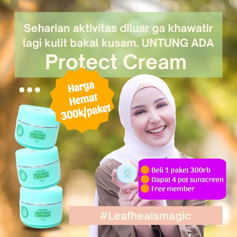 Jual [Dapat PIN] Paket Sunscreen Protect Cream SPF50 15gr | 1 paket isi ...