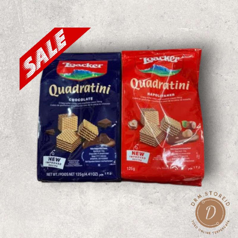 Jual LOACKER Wafer Makanan Ringan Quadratini Rasa Coklat Cokelat Choco ...