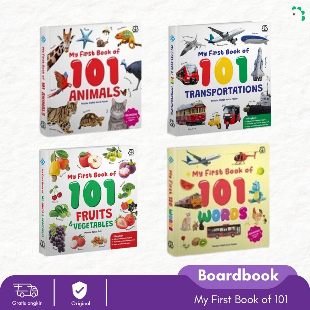 Jual BOARDBOOK My First Book of 101 Fruits & Vegetables/ Animals ...