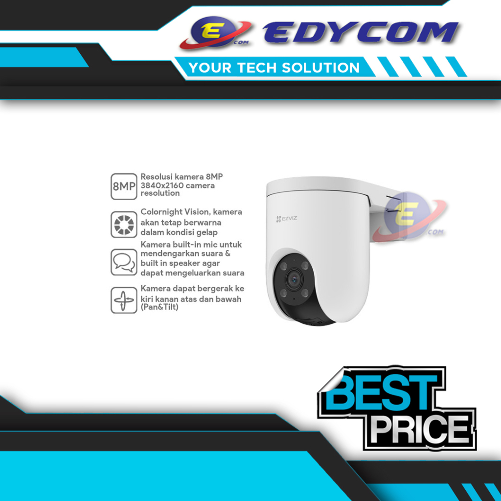 Jual EZVIZ H8C Pro 8MP 4K OUTDOOR PAN & TILT WIFI IP CAMERA | Shopee ...