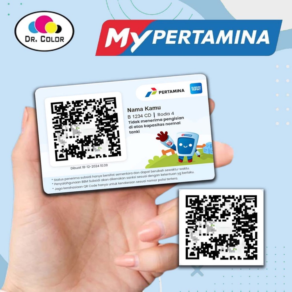 Jual Cetak Kartu My pertamina/ barcode pertamina ANTI LUNTUR | Shopee Indonesia