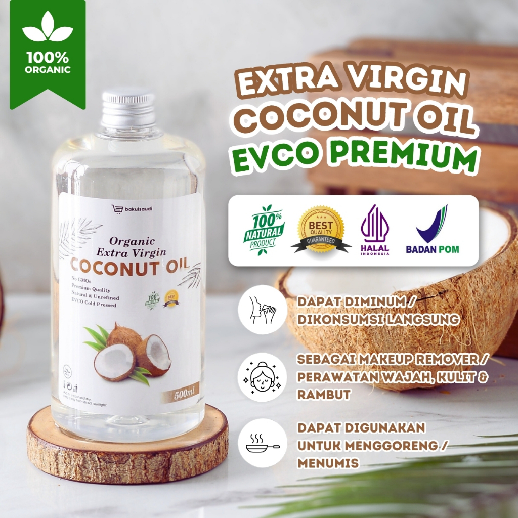 Jual Organic Extra Virgin Coconut Oil Cold Pressed VCO EVCO Ekstra Virgin Minyak Kelapa Asli 100 ...