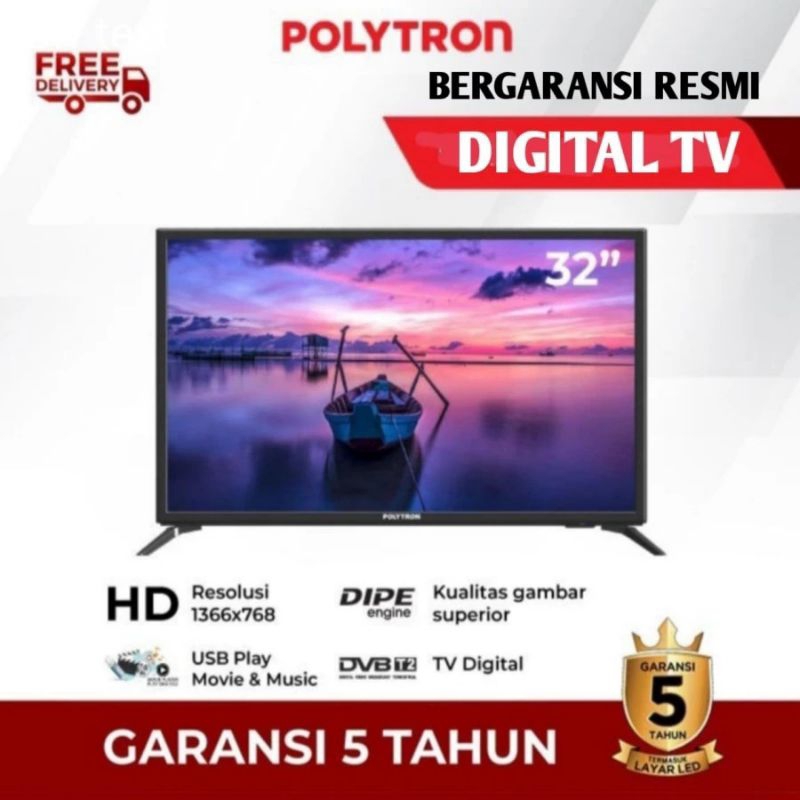 Jual POLYTRON LED Digital TV 32 Inchi PLD-32V1853 Garansi Resmi | Shopee Indonesia