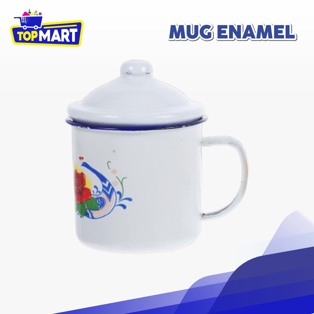 Jual TOPMART - Mug Gelas Cangkir Enamel / Kaleng Blirik Jadul / Cangkir ...