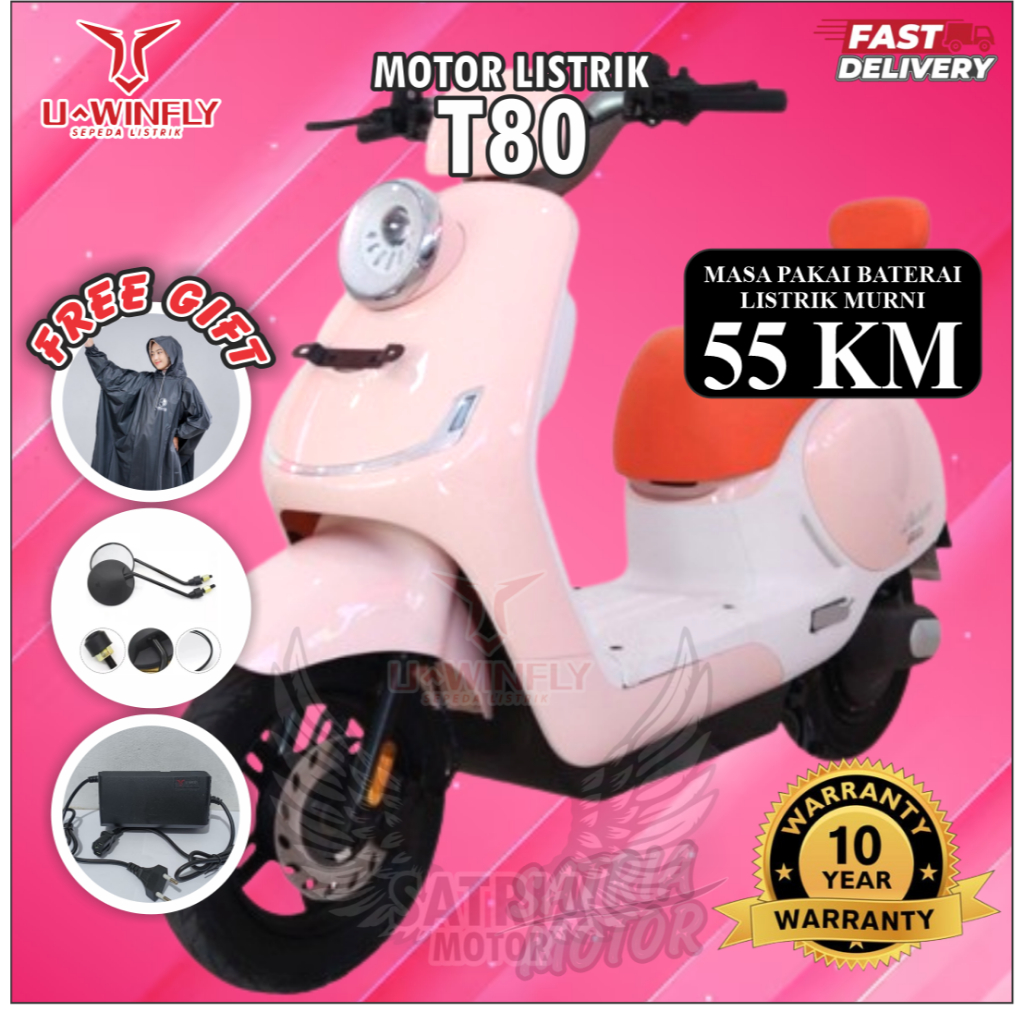 Jual UWINFLY Motor Listrik T80 Garansi Resmi / Motor Listrik uwinfly ...