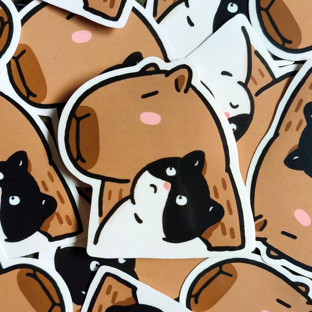 Jual Capy And Cat 02 Vinyl Sticker | Shopee Indonesia