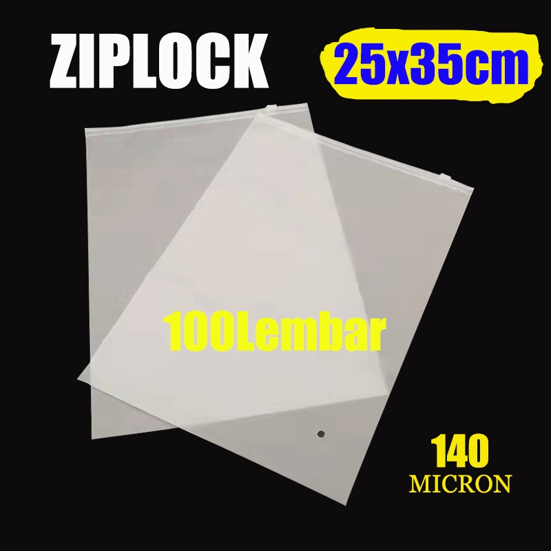 Jual 100PCS 25x35cm Plastik Ziplock Baju Packing Travel Zipper Bag Doff ...