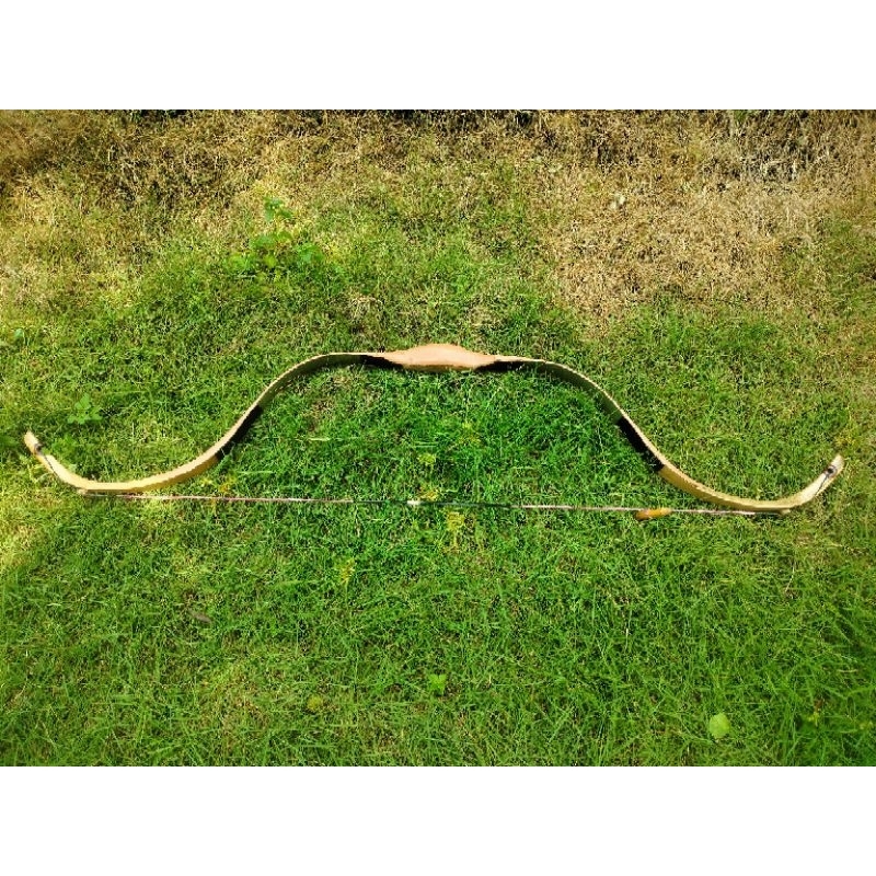 Jual Busur flat premium siyah laminasi bambu/mix kayu finishing bungkus ...