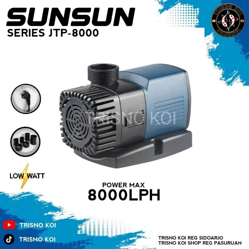 Jual SUNSUN JTP-8000 Pompa Celup Kolam Ikan Hemat Listrik/Low Watt | Shopee Indonesia