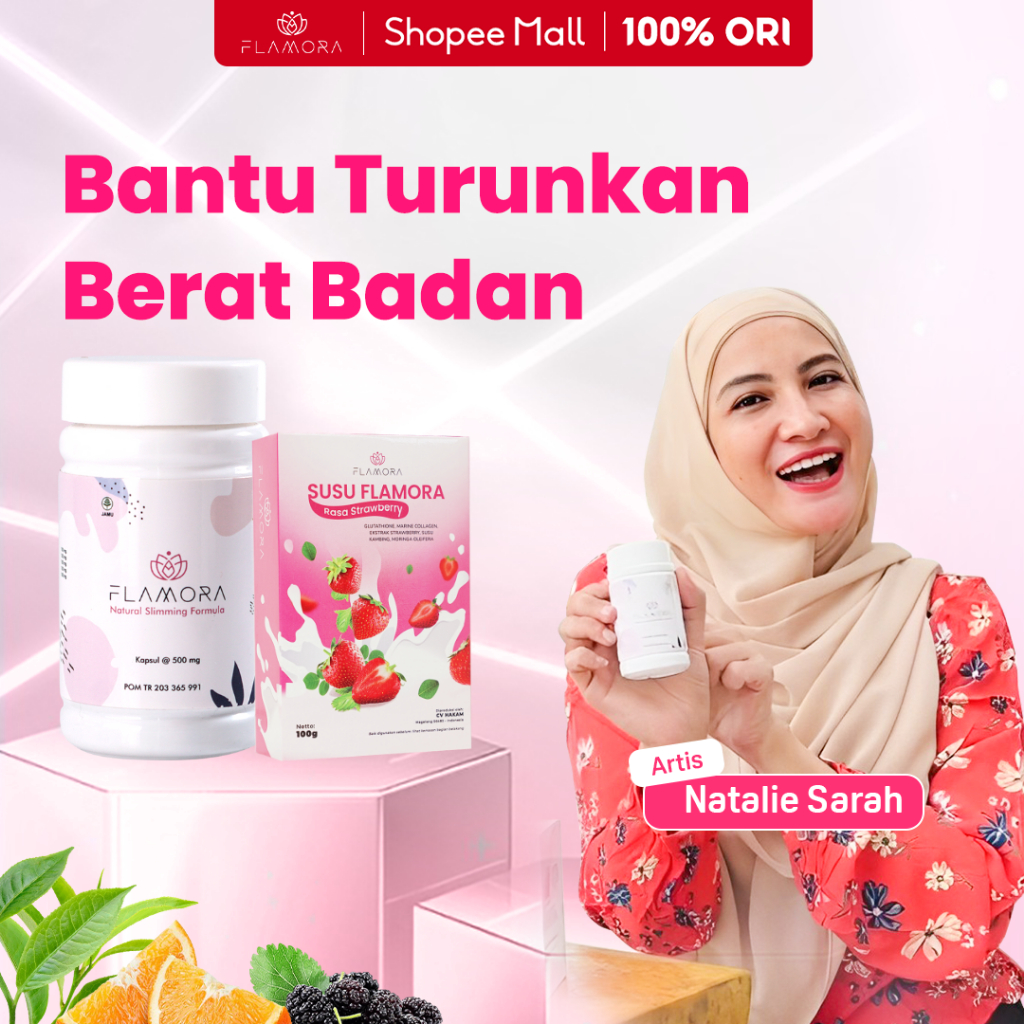 Jual Flamora Slimming - 50 Kapsul Pelangsing Herbal + Flamora Susu ...