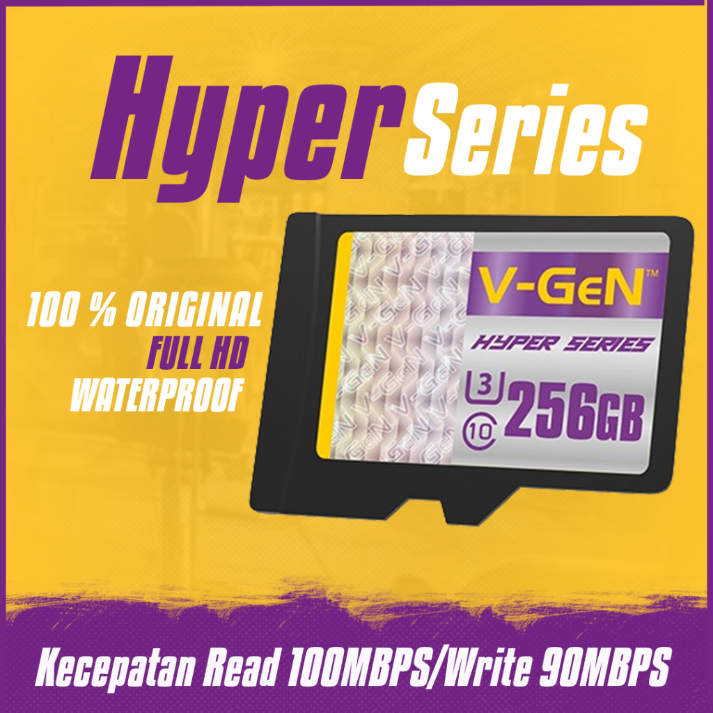 Jual Micro SD V-GEN 256 GB Hyper Series Kartu Memori HP Original ...