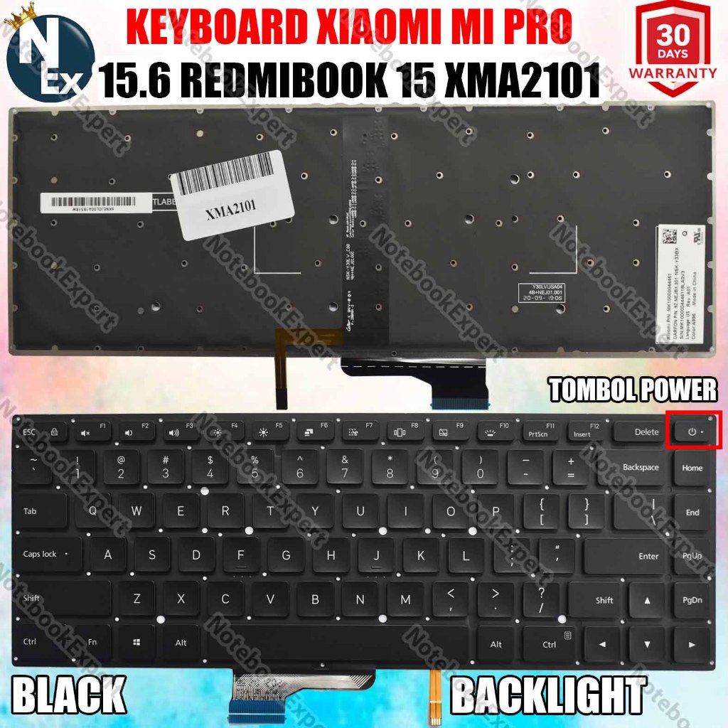 Jual KEYBOARD XIAOMI MI PRO 15.6 REDMIBOOK 15 XMA2101 BLACK - BACKLIGHT ...