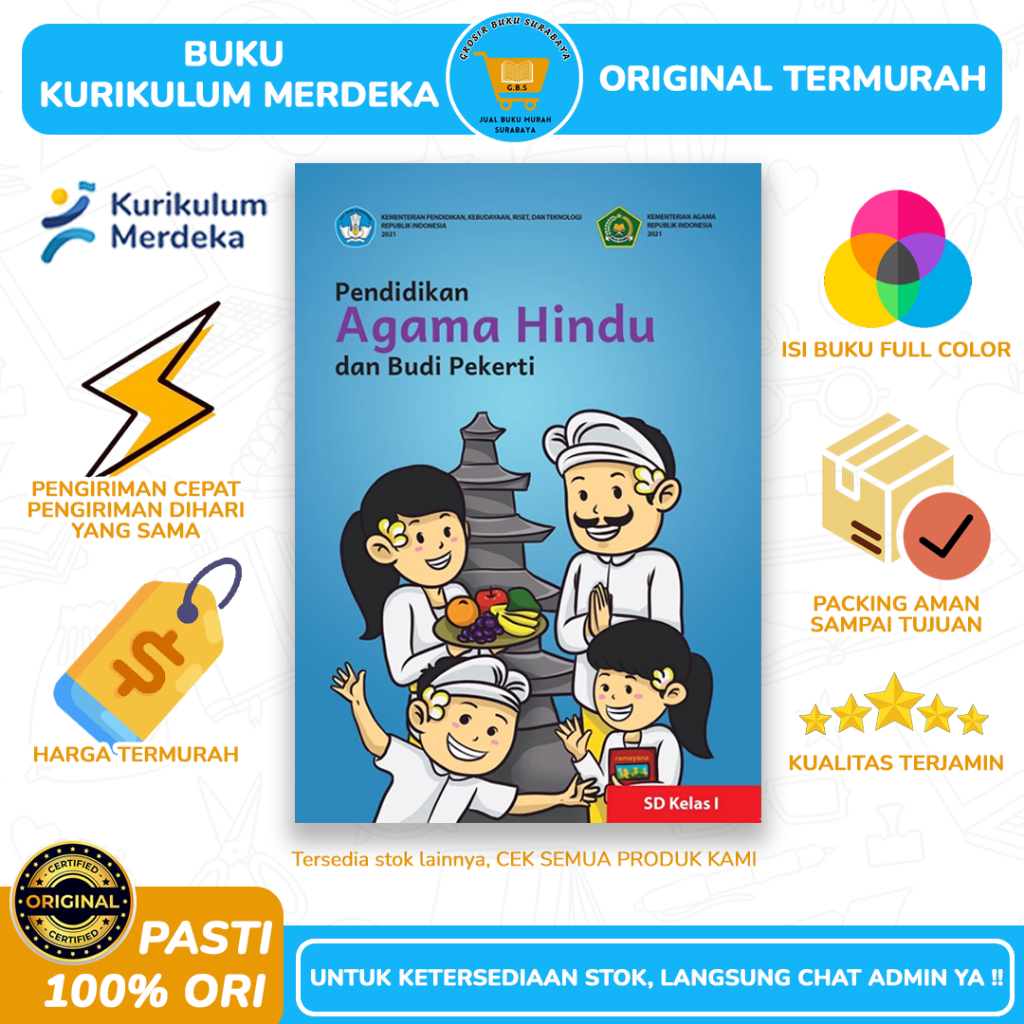 Jual Buku Agama Hindu Kelas 1 SD - Paket Siswa - Kurikulum Merdeka ...