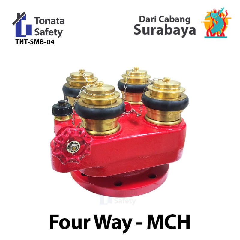 Jual Siamese Brass Four Way / Kuningan / Machino / 4 Way Connection ...
