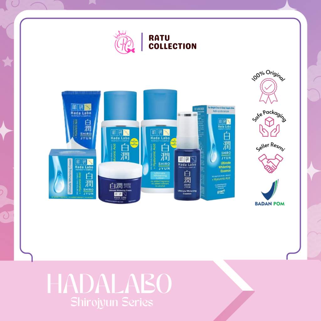 Jual HADA LABO Perfect X Simple Shirojyun Ultimate Whitening Series ...