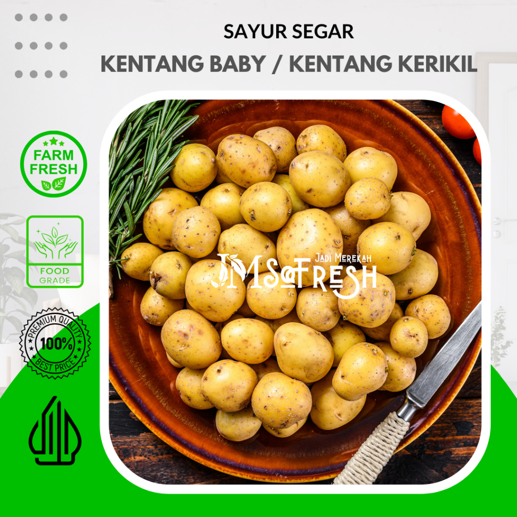 Jual [JM SoFresh] Kentang Baby 1 KG / Kentang Kerikil / Kentang Rendang ...