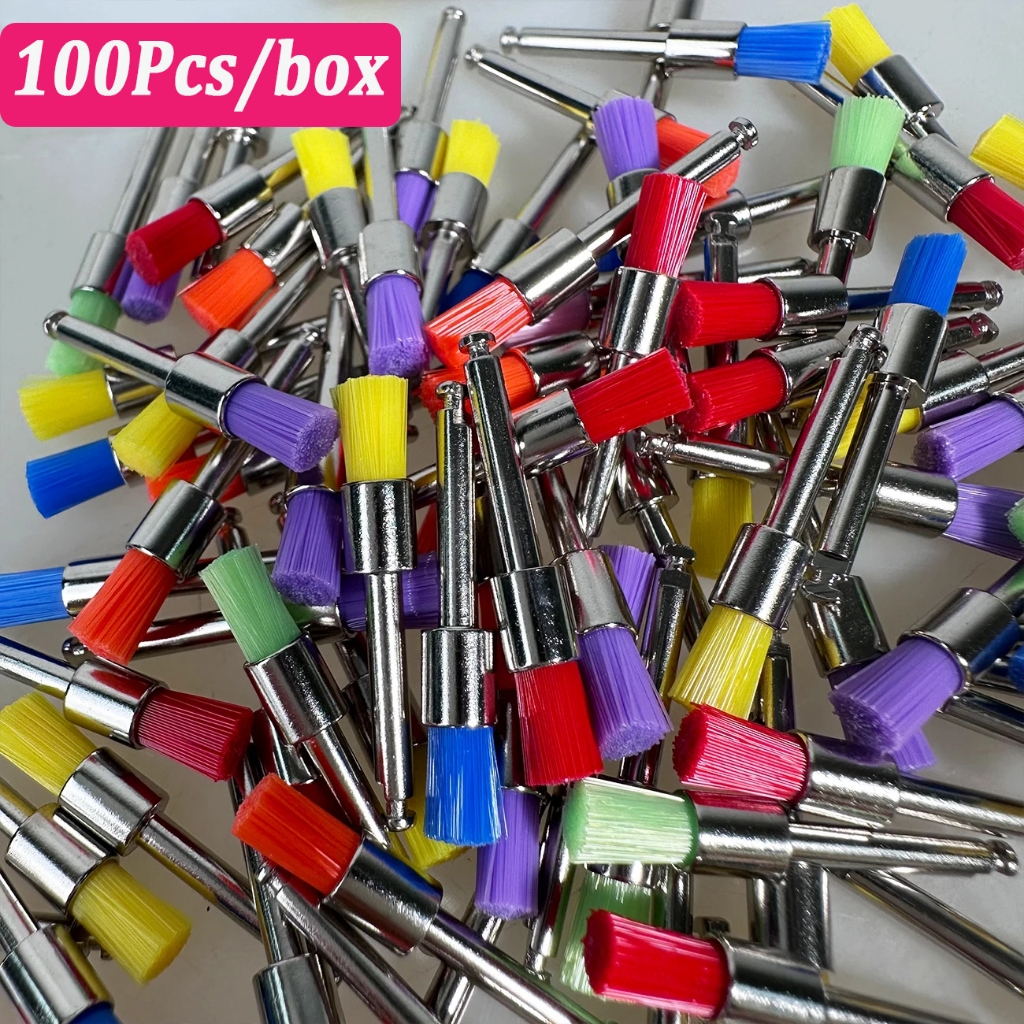 Jual 100Pcs Dental Nylon Polishing Brush Gigi / Bur Poles Gigi / Brush ...