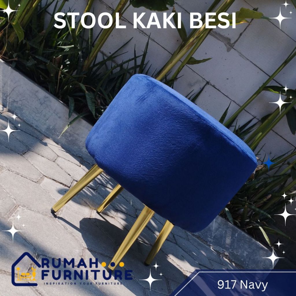 Jual Stool Bulat / Stool Minimalis / Stool Kancing / Stool Kaki Besi ...