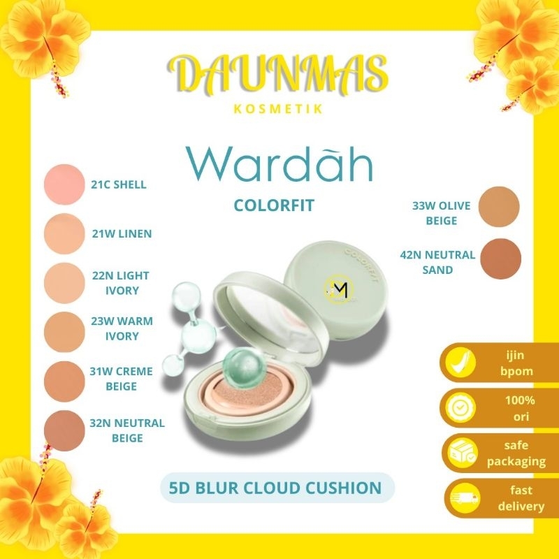 Jual WARDAH Colorfit 5D Blur Cloud Cushion SPF 50 PA ++++ 15g | Shopee ...