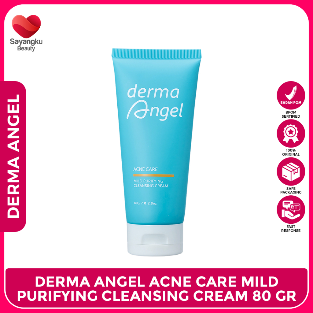 Jual DERMA ANGEL Mild Purifying Cleaning Cream 80gr | Shopee Indonesia
